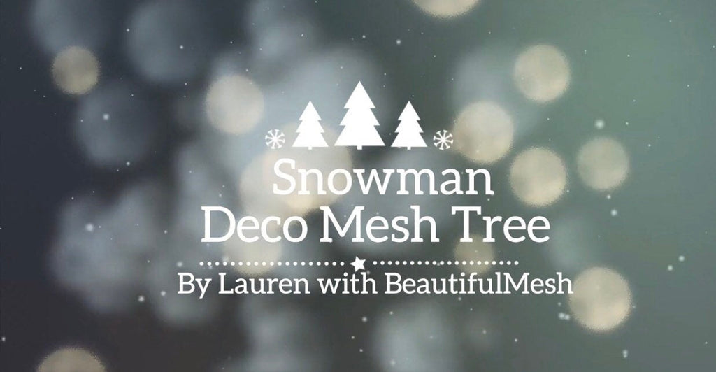 Snowman Tree DIY, Christmas Tree Mesh Tutorial, Snowman Video Tutorial ...